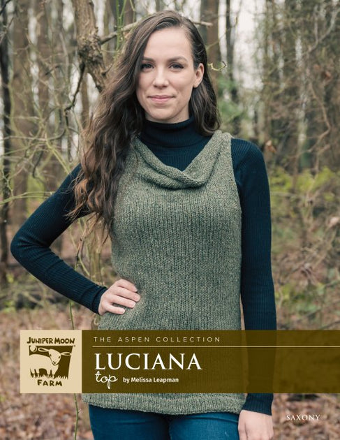 Luciana top pattern for Saxony yarn from the Aspen Collection from Jun ...
