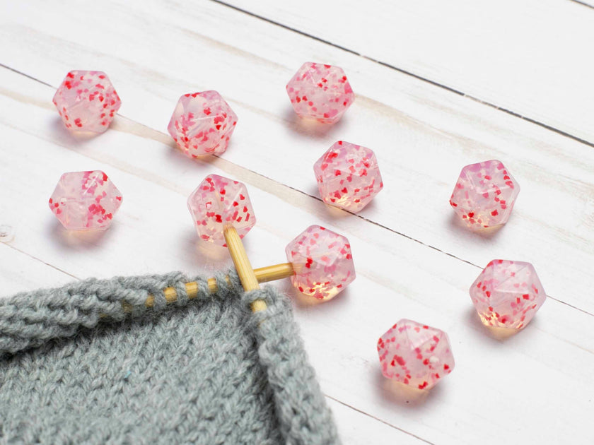 Tiny Heart Hexagon | Stitch Stoppers Knitting Notions – Icon Fiber Arts