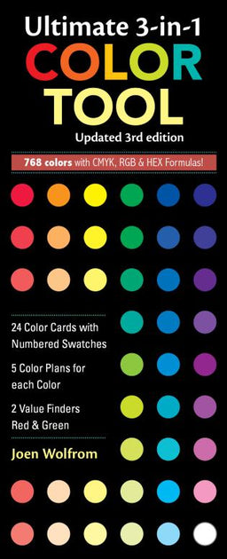 Ultimate 3-in-1 Color Tool -- 24 Color Cards with Numbered Swatches ...
