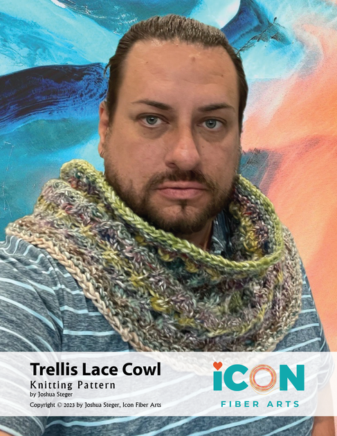 Trellis Lace Cowl Knitting Pattern by Josh Steger - Digital Download – Icon Fiber Arts
