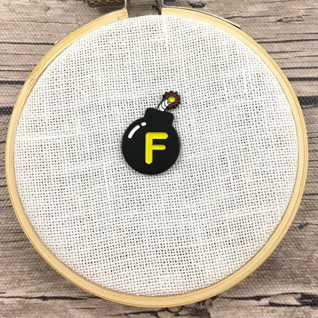 F-bomb Enamel Needle Minder or Fridge Magnet – Icon Fiber Arts
