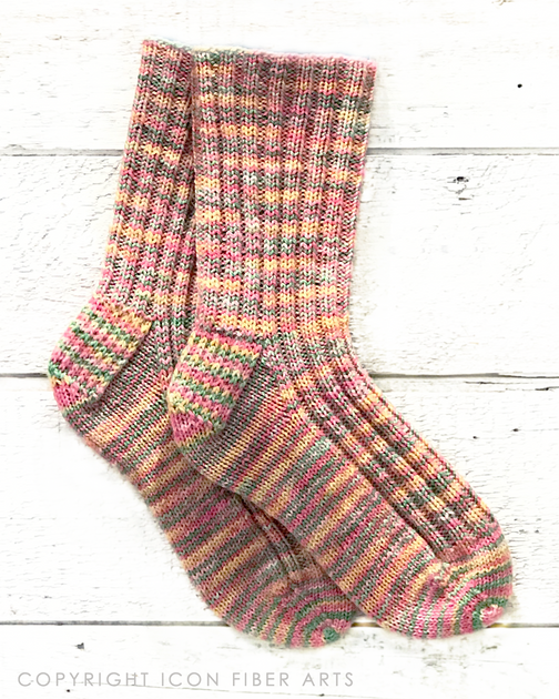 Magic Loop Socks Knitting Pattern by Terri Sipes – Icon Fiber Arts