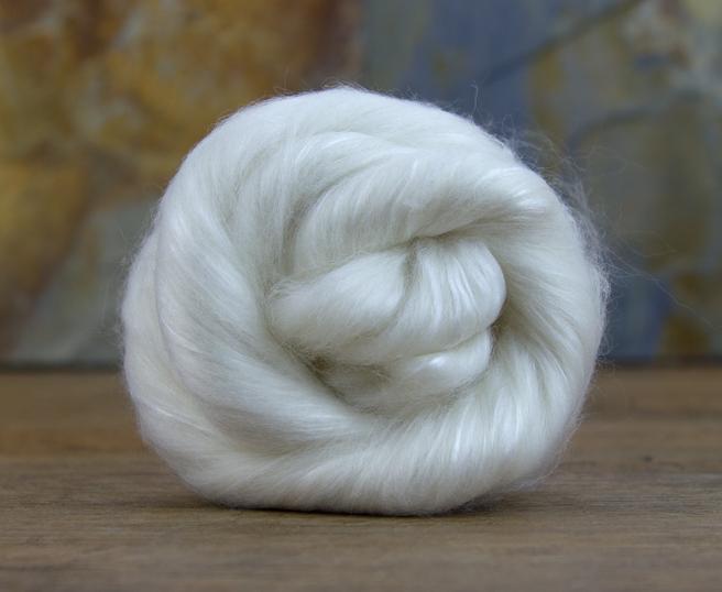 White Cashmere and A Grade Mulberry Silk Top Roving by the Ounce – Icon ...